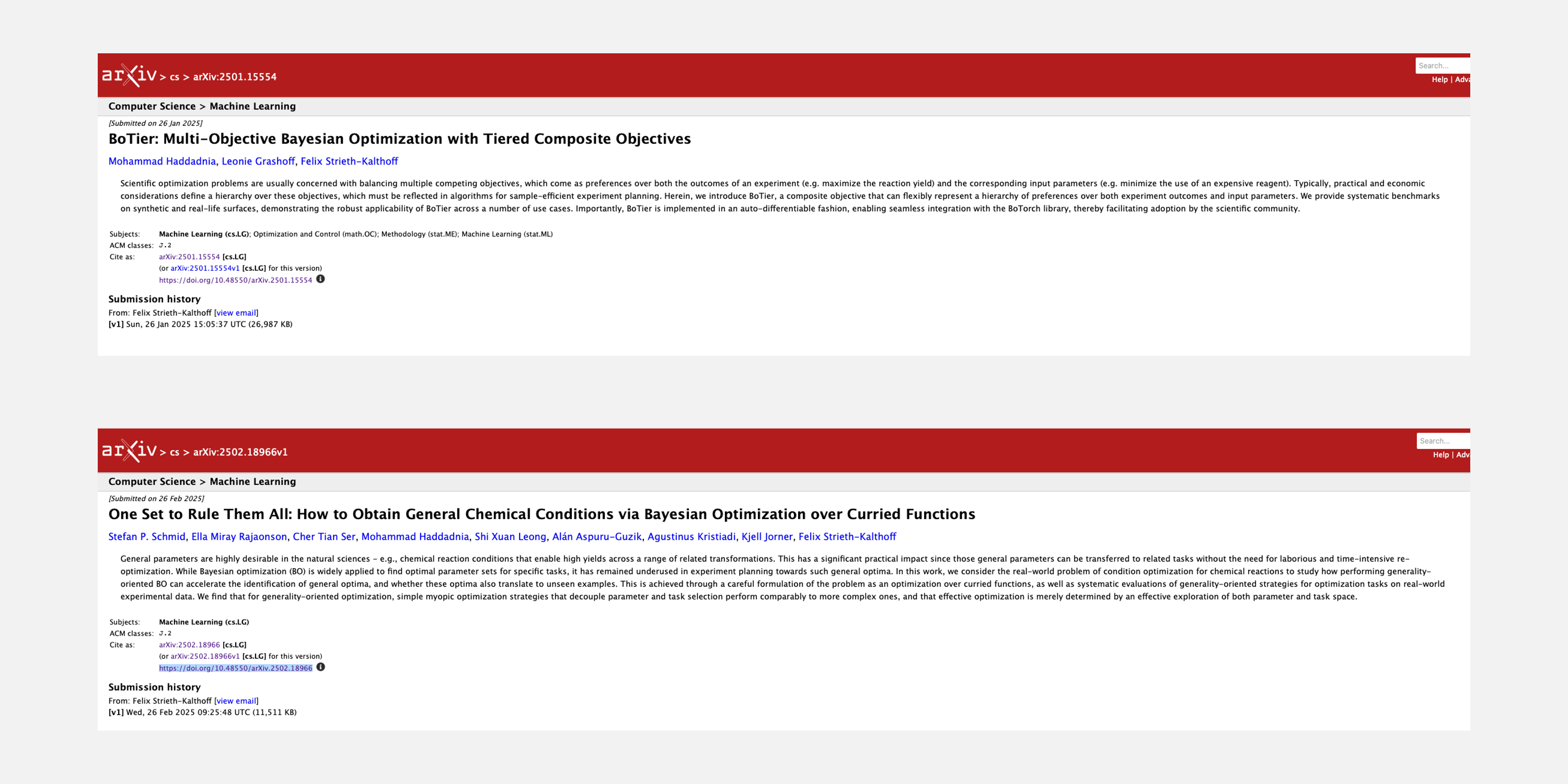 Two preprints on Bayesian Optimization | Digital Synthesis and Catalysis Lab